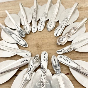 Recycled Vintage Silver Plate Spoon Bookmark. Book Worm Lovers Unique ...