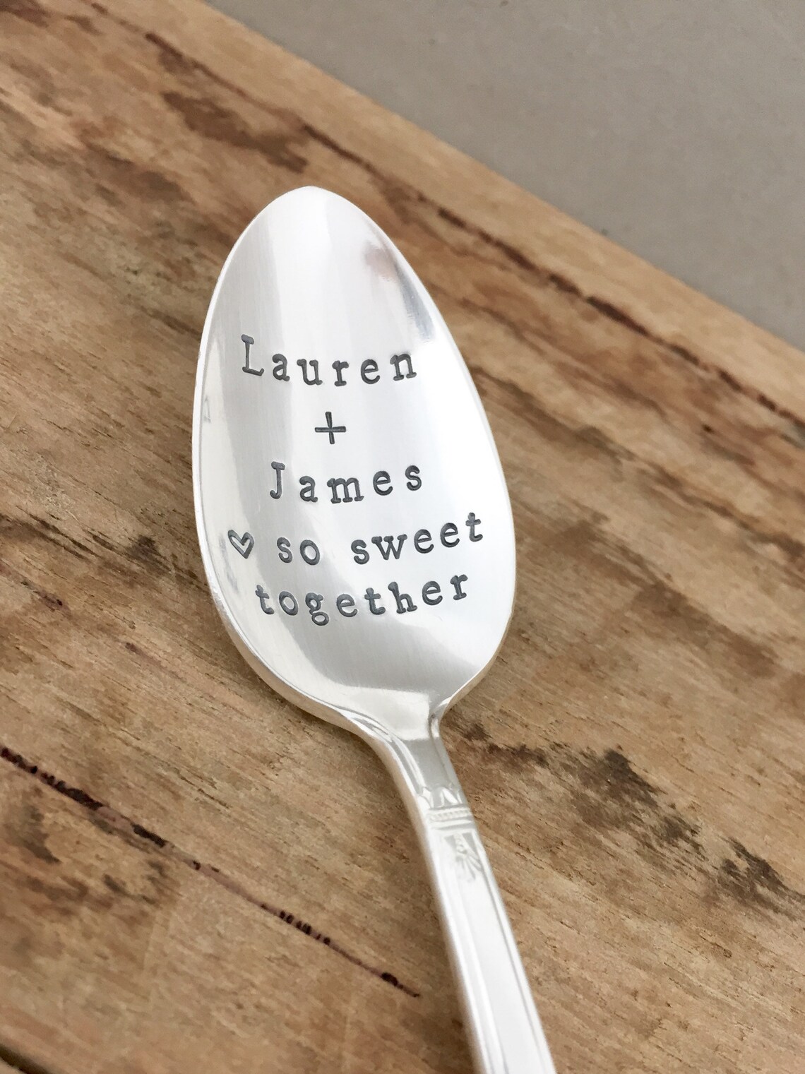 CUSTOMISED Stamped Keepsake Silver Spoon Gift. so Sweet - Etsy