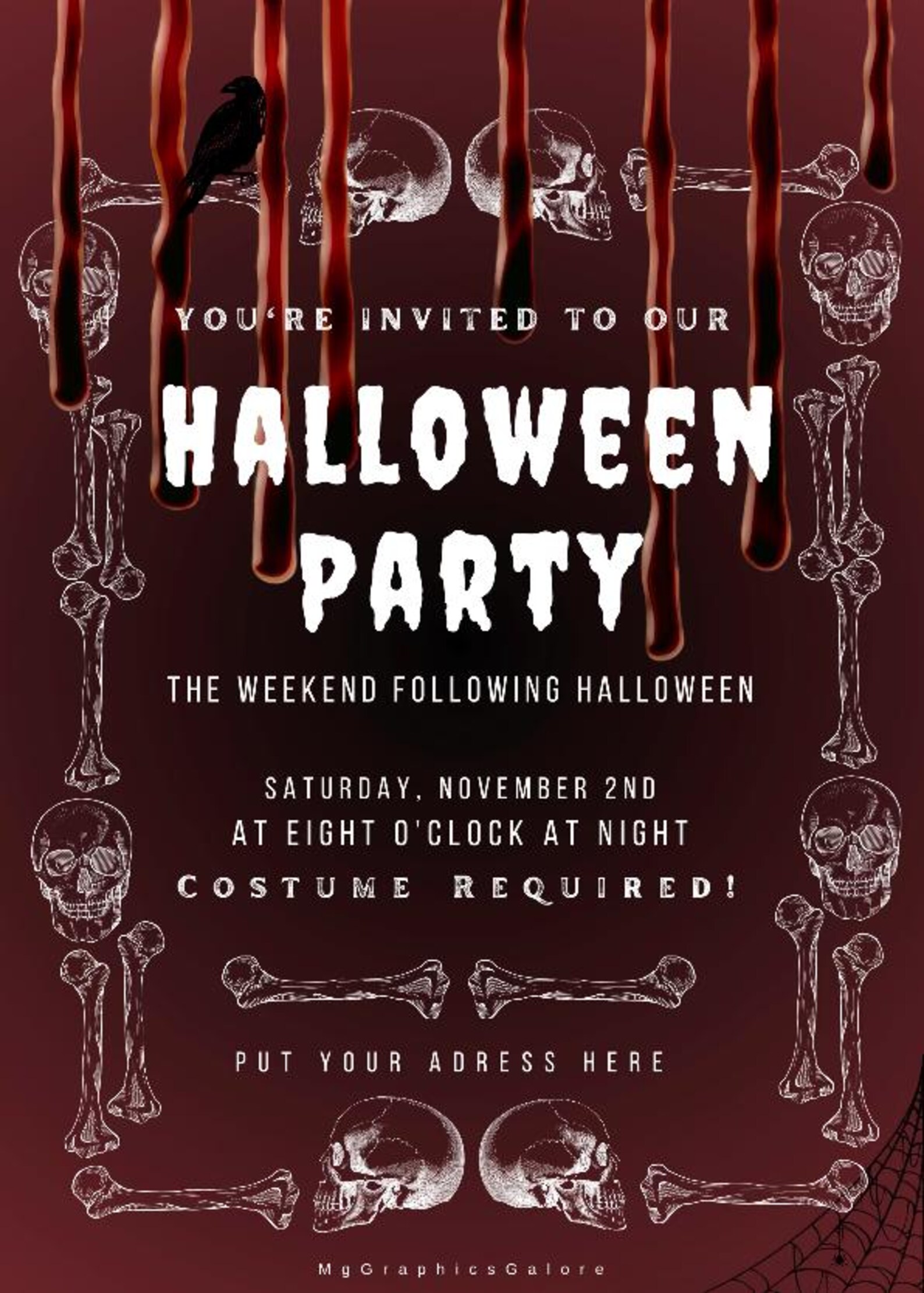 Digital Halloween Evite / Spooky Party Invitation - Etsy