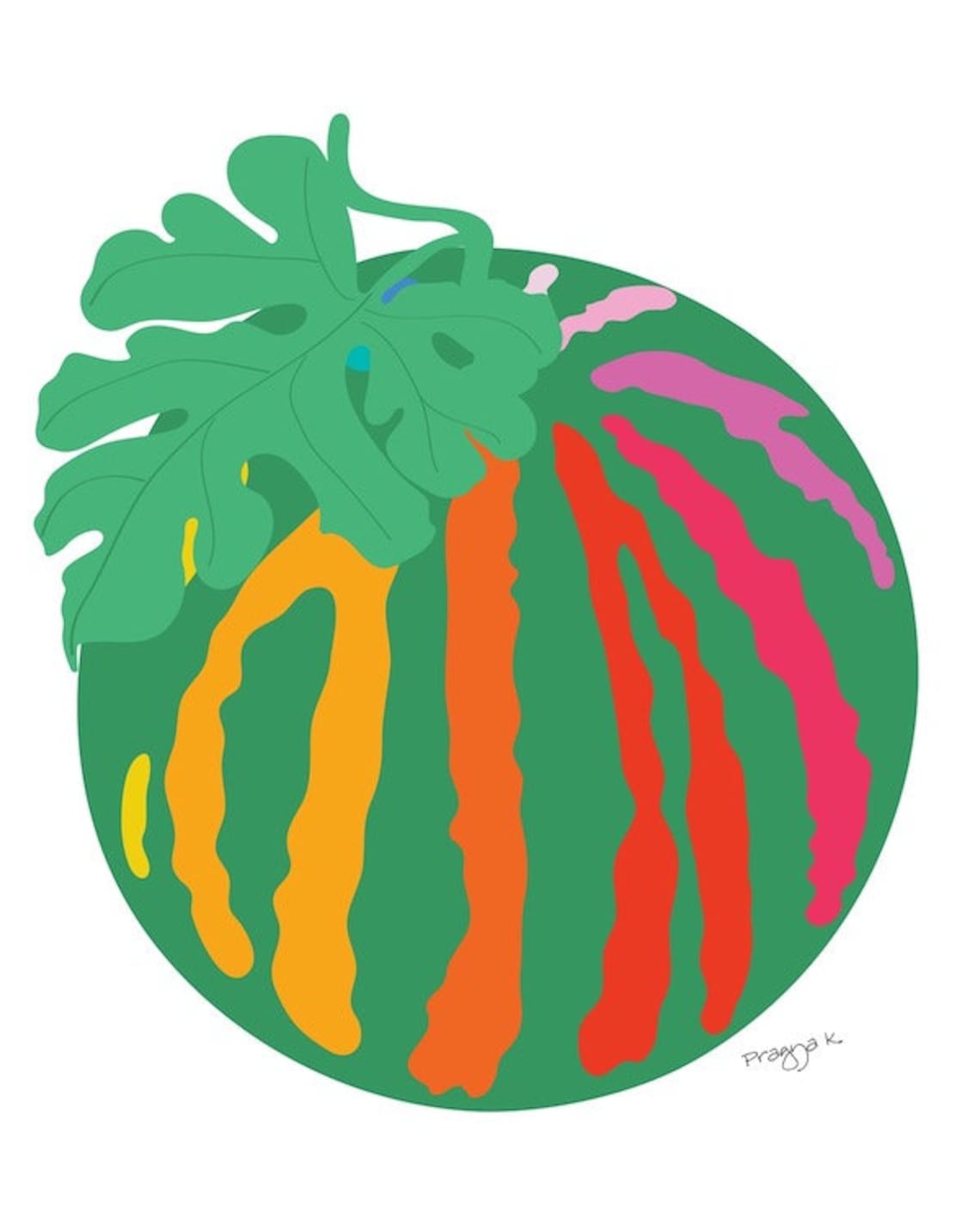 Art Print Original Art Print Watermelon Decor Watermelon - Etsy