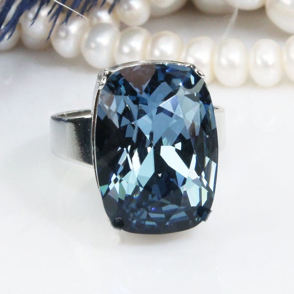 Dark Blue Ring - Etsy