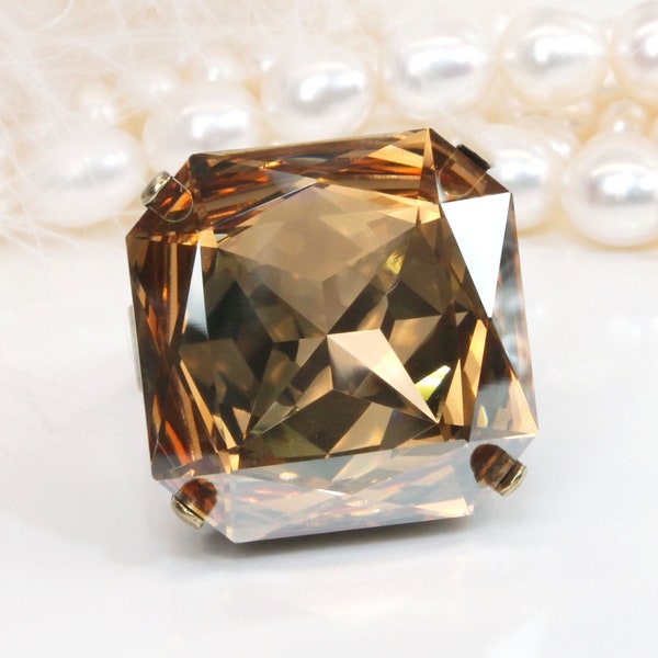 Square Crystal Ring - Etsy