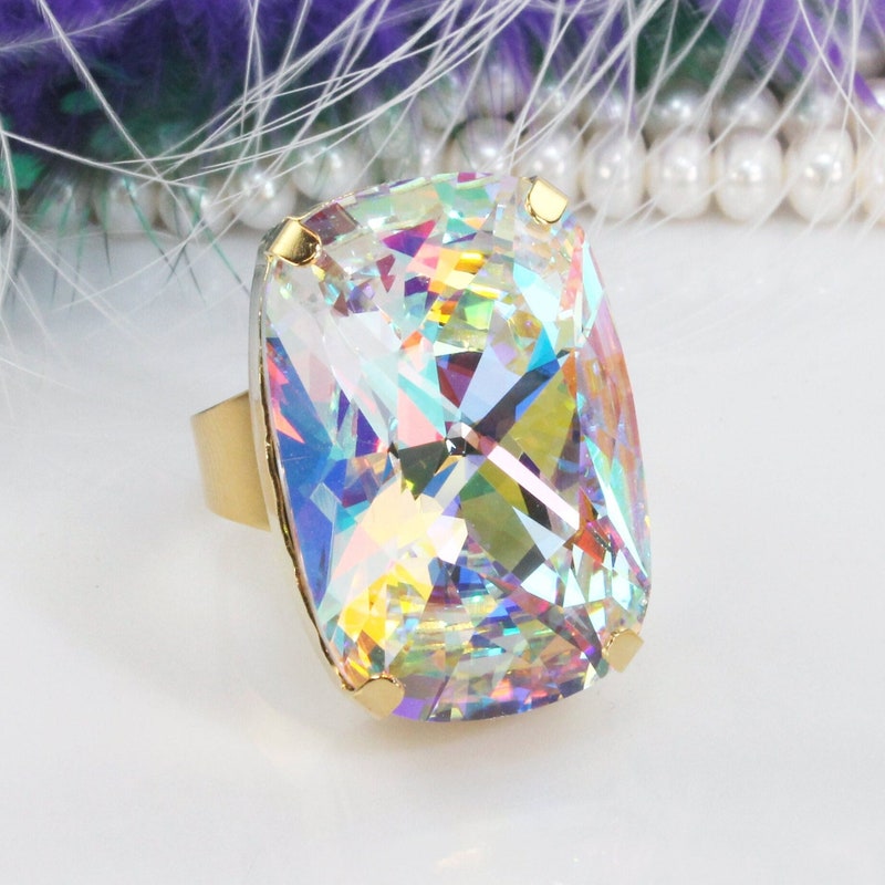 Iridescent Ring - Etsy
