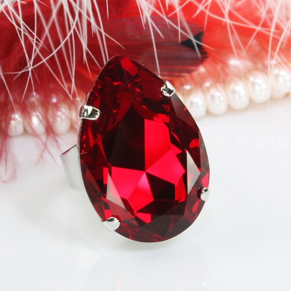 Red Stone Ring - Etsy