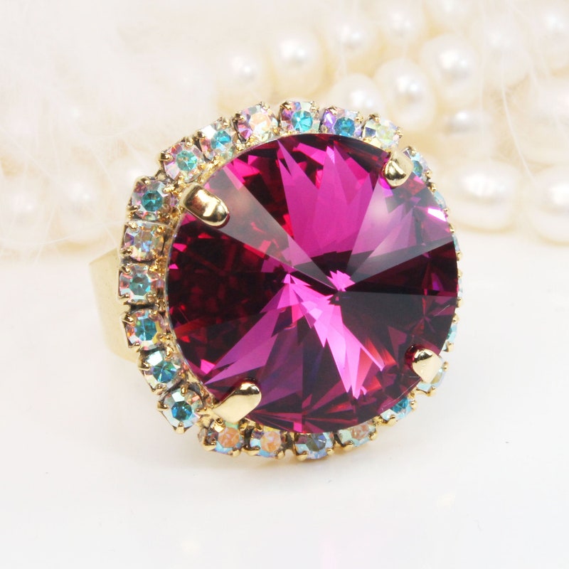 Fuchsia Ring - Etsy
