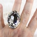 Clear Crystal Ring, Big Stone Ring, Prom Jewelry, Huge Cocktail Ring ...