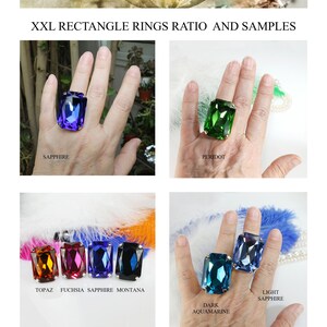 Huge Violet Blue Ring Large Crystal Ring Oversize Cocktail - Etsy UK