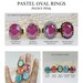 Pink Black Ring Magenta Opal Crystal European Ring Valentine's Gift ...