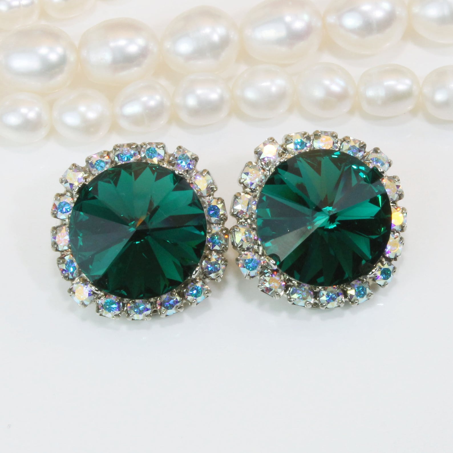 Emerald Set Emerald Green Bridesmaids Set European Crystal - Etsy