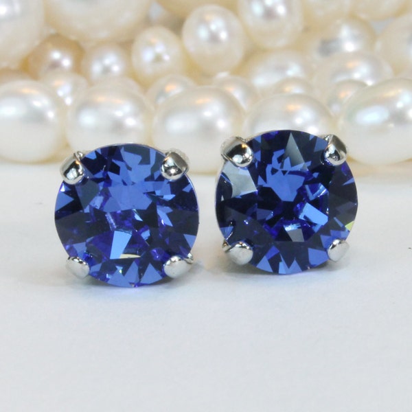 Blue Stud Earrings - Etsy