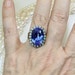 Royal Blue Ring Royal Blue Cocktail Ring Sapphire Blue European Crystal ...