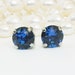 Royal Blue Crystal Studs European Royal Blue Post Earrings Sapphire ...
