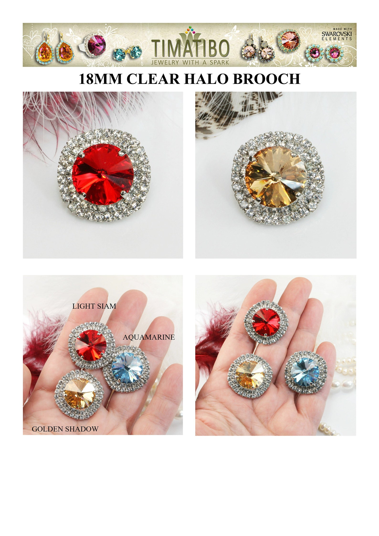 Brown Brooch Lapel Pin European Crystal Champagne Sparkly | Etsy