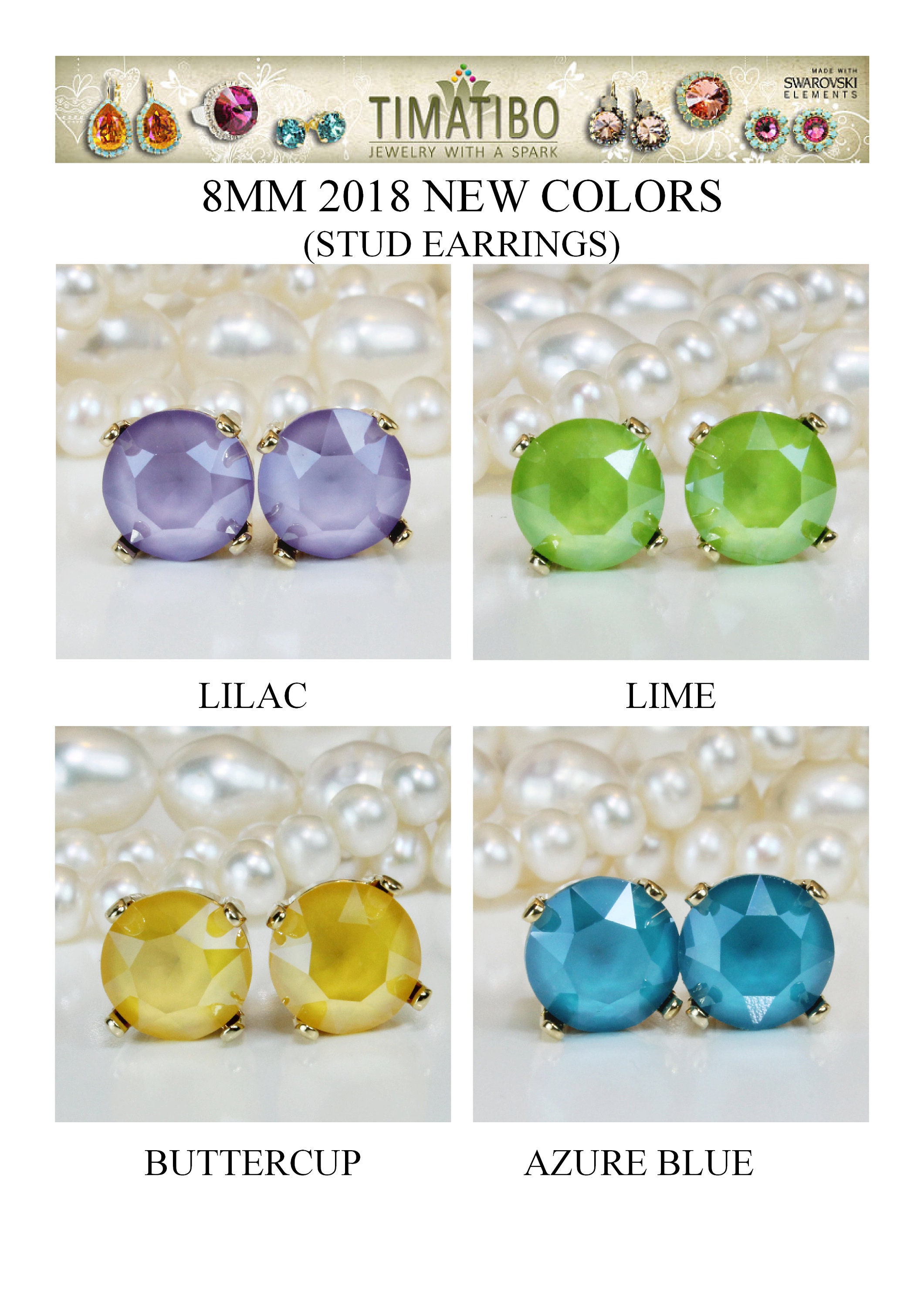 Purple Studs Violet Studs Purple European Crystal Stud - Etsy Israel