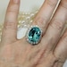 Aqua Blue Cocktail Aqua Crystal Ring Light Turquoise AB Adjustable Ring ...