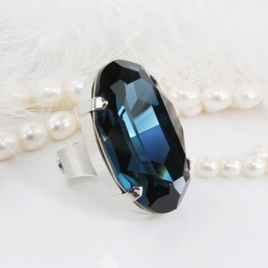 Clear Crystal Ring, Big Stone Ring, Prom Jewelry, Huge Cocktail Ring ...