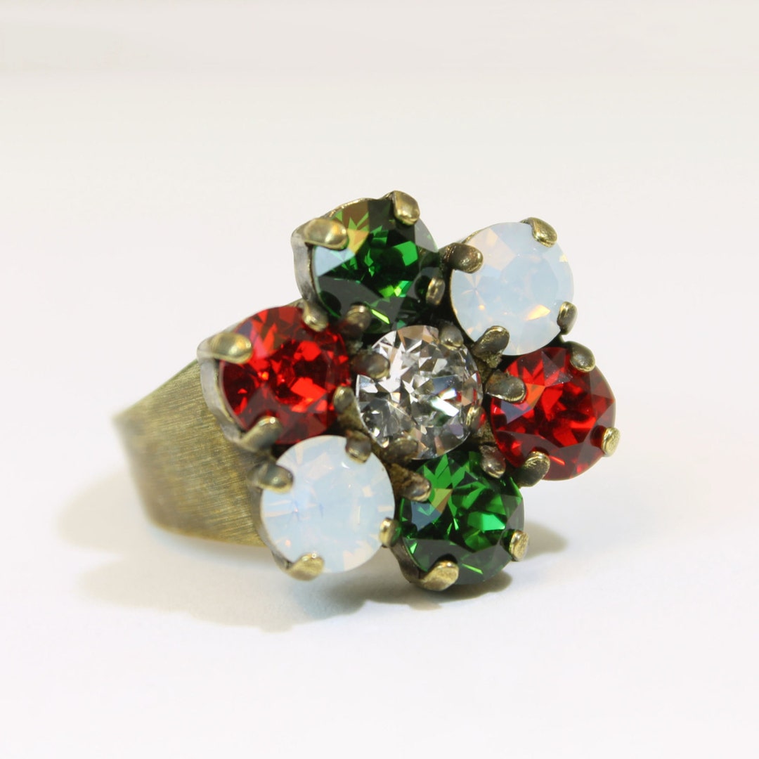 Christmas Rings for Women, Statement Cocktail Rings, Secret Santa Gift ...