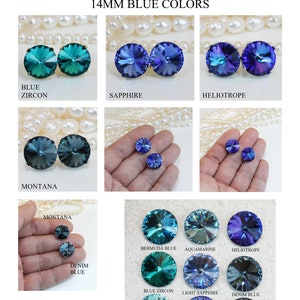 Navy Crystal Earrings Navy Gold Drop Earring Navy European Crystal ...