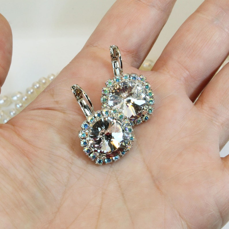 Navy Crystal Earrings Navy Gold Drop Earring Navy European - Etsy