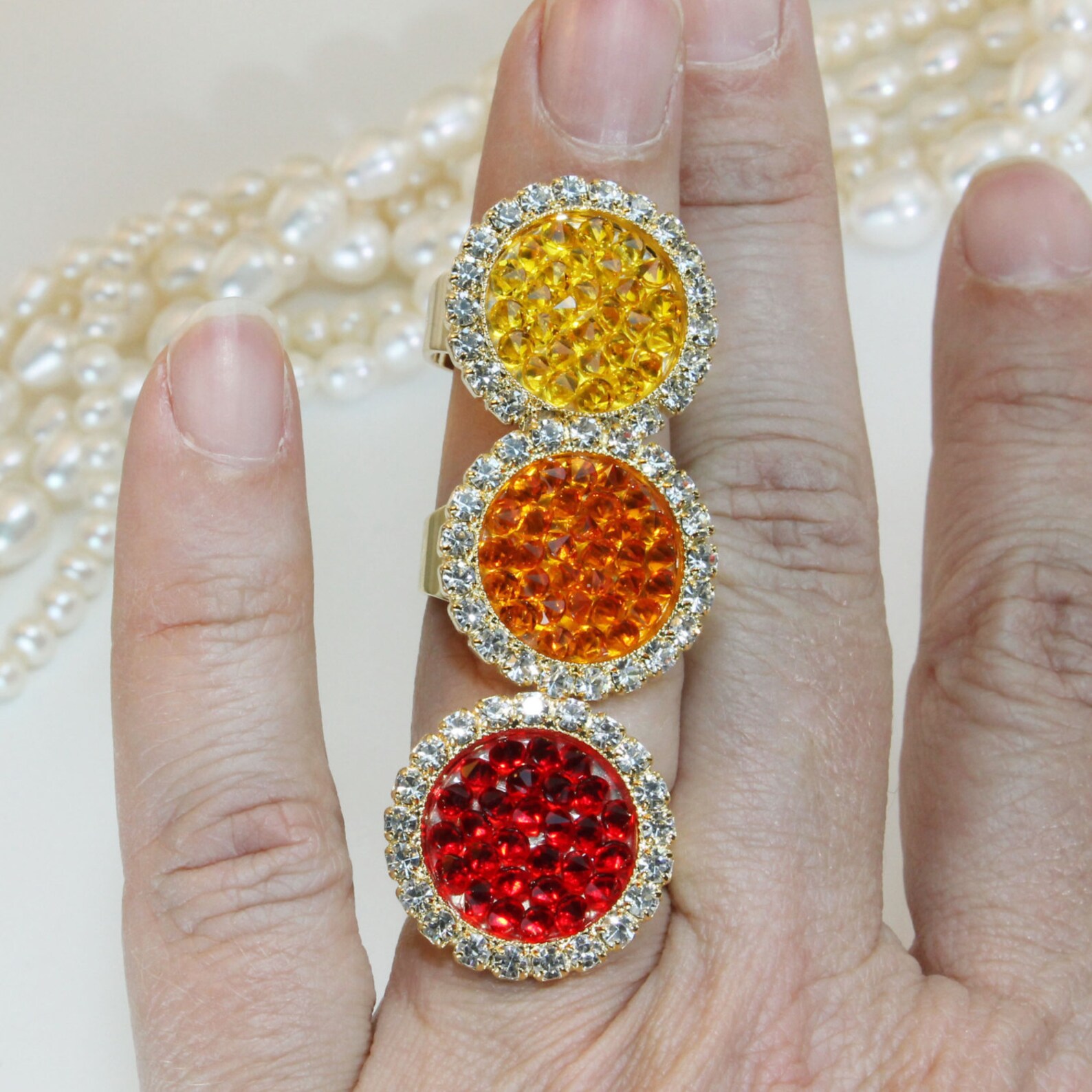 Choose Your Color Ring Design Your Own Ring Sparkly Cocktail | Etsy