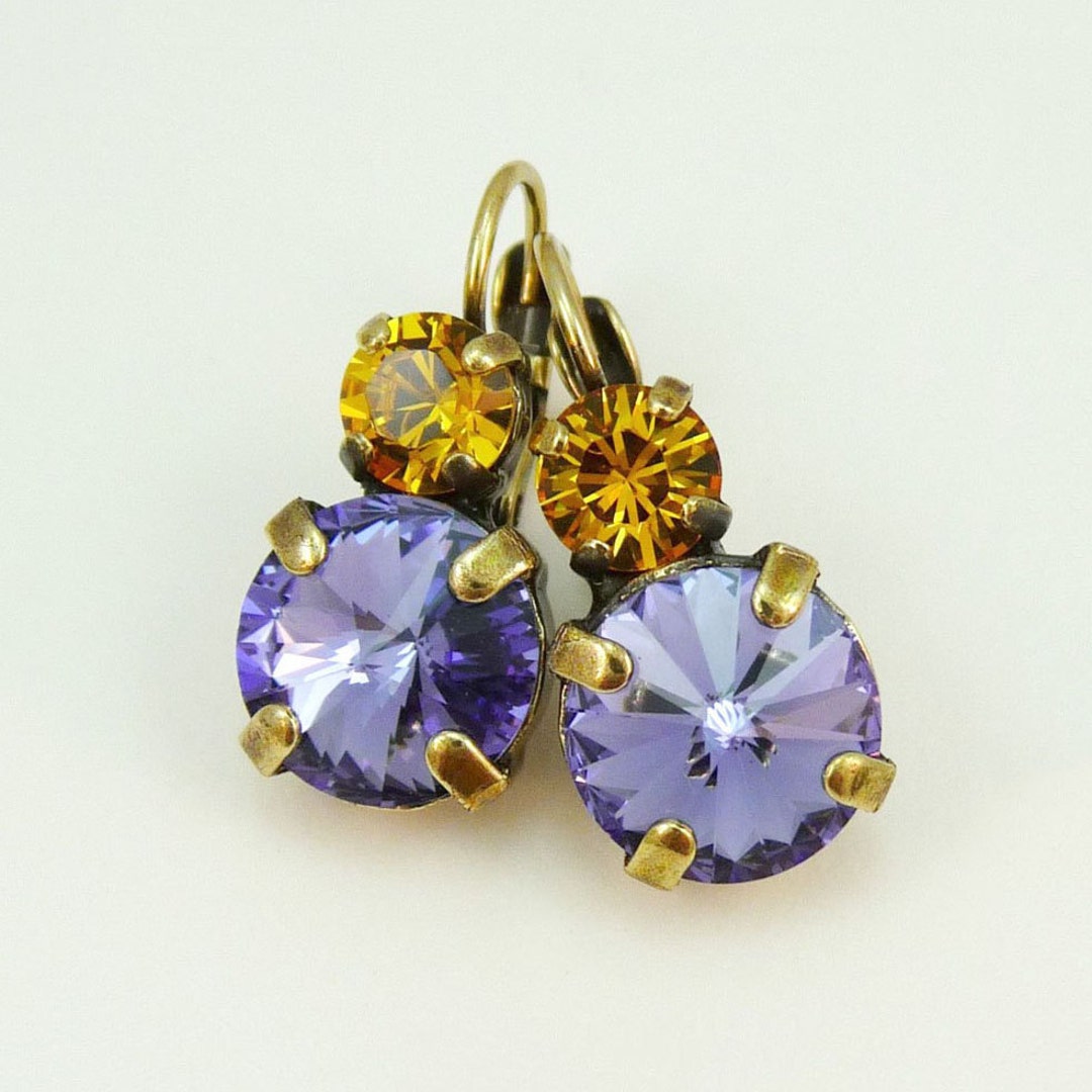 LSU Earrings, Game Day Tigers Jewelry, Purple Yellow Earrings, Football ...