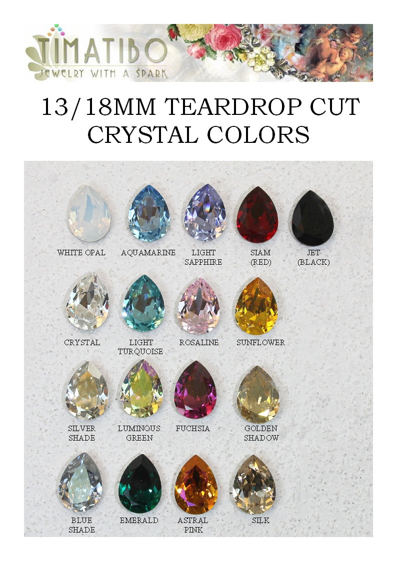 Coral Crystal Ring Watermelon Bridal European Crystal Teardrop - Etsy ...