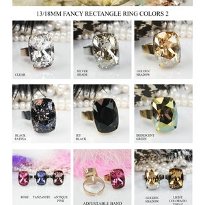 Ruby Red Crystal Ring, Cherry Red Cocktail Ring, Statement Rings, July ...