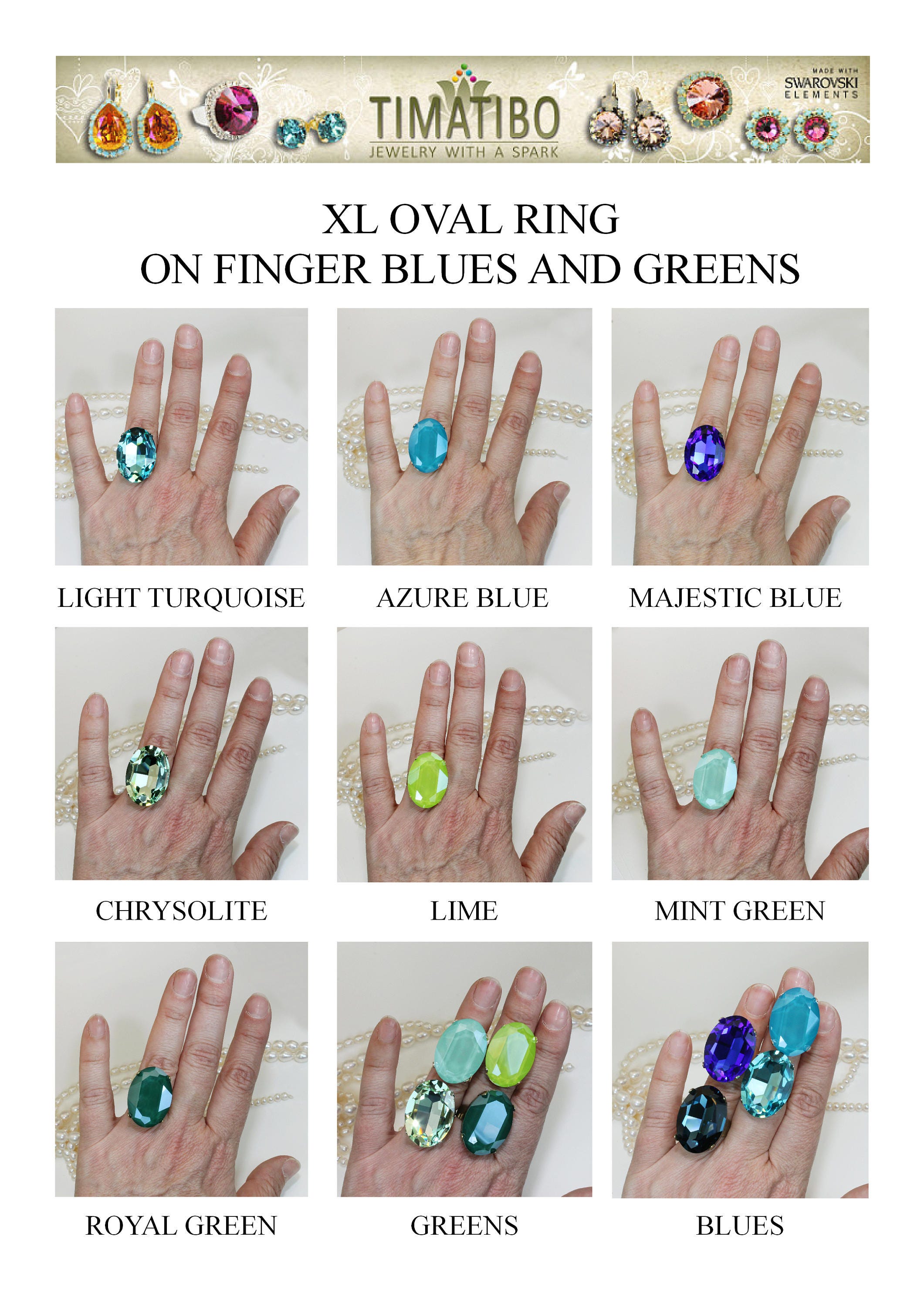 Big Crystal Ring Big Stone Large Oversize Statement Clear White Ring ...
