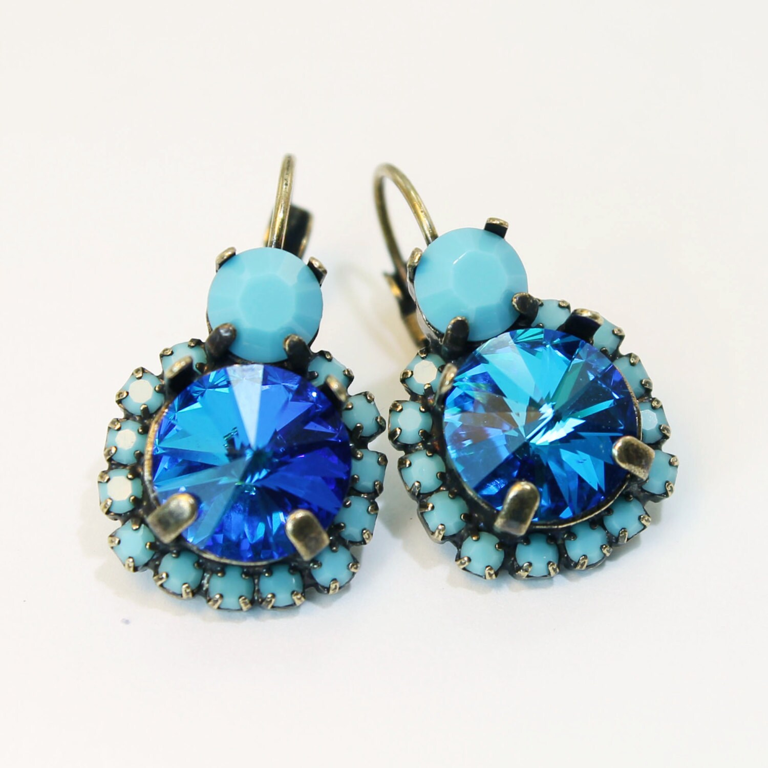 Turquoise Blue Earrings Sapphire Crystal Cobalt Aqua Drop - Etsy Israel Turquoise Blue Earrings Sapphire Crystal Cobalt Aqua Drop - Etsy Israel