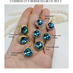Ice Blue Necklace Bridal Bridesmaids Duck Egg Blue Pendant European ...