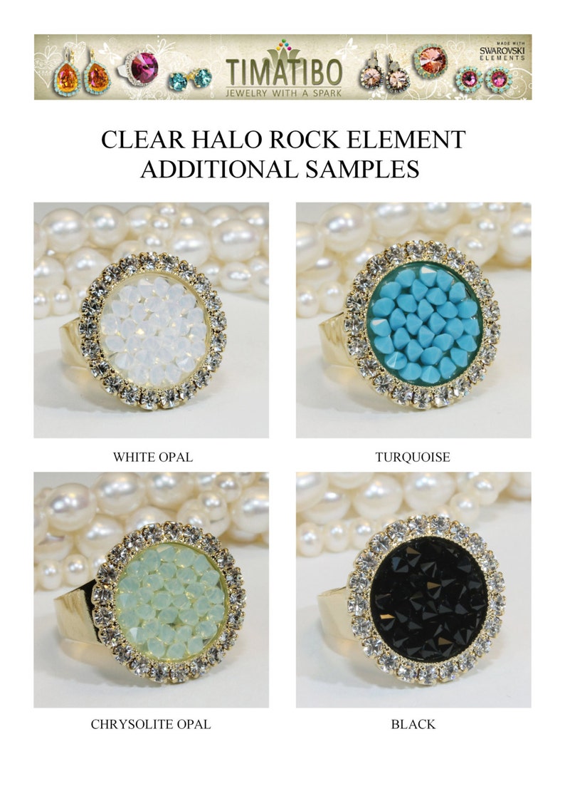 Choose Your Color Ring Design Your Own Ring Sparkly Cocktail Ring ...