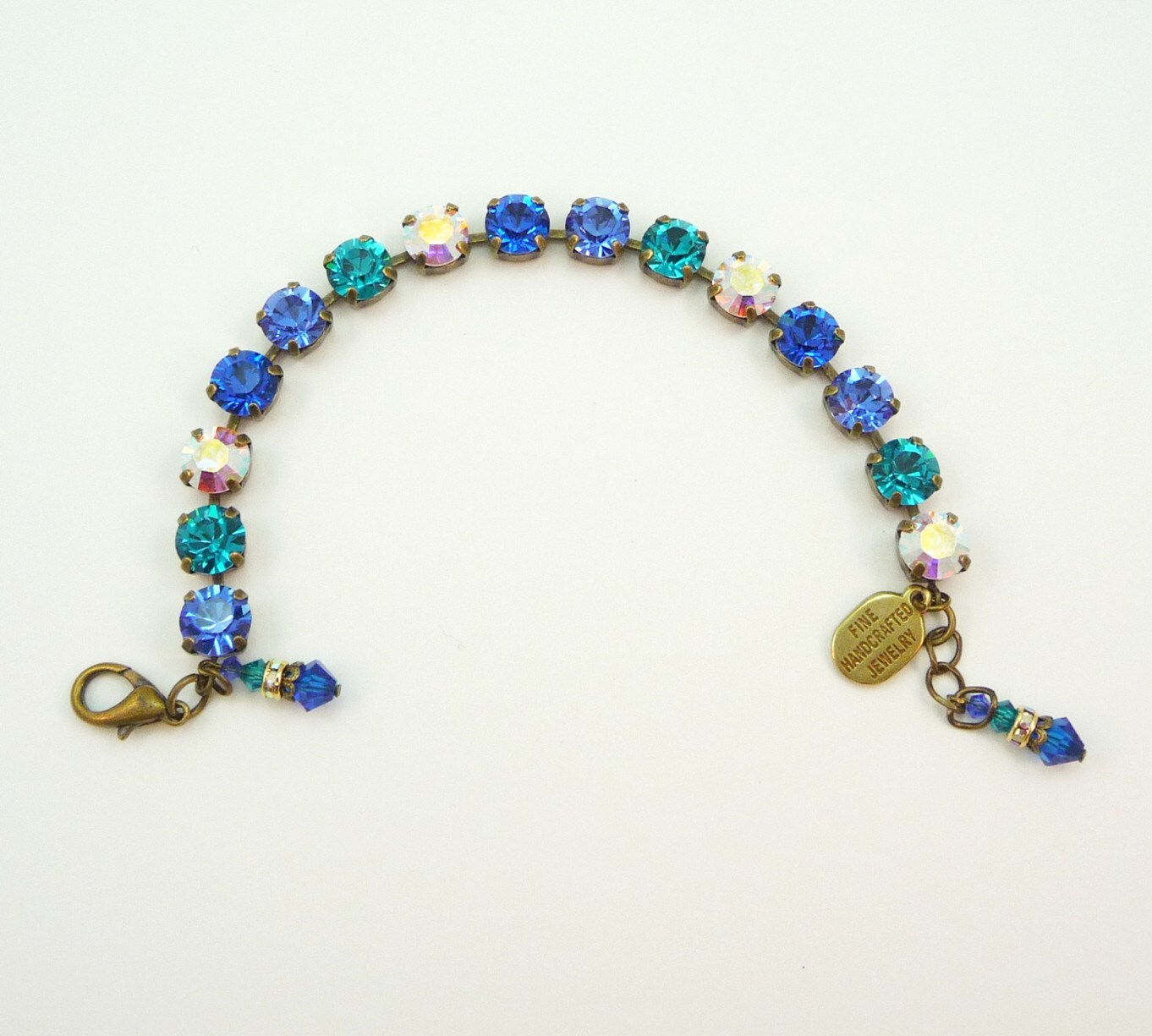 Blue Green Cross Necklace Royal Blue Teal Cross Pendant - Etsy Israel