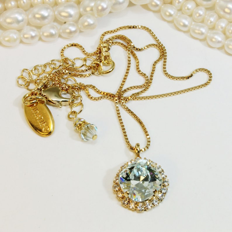 Ice Blue Necklace Bridal Bridesmaids Duck Egg Blue Pendant | Etsy