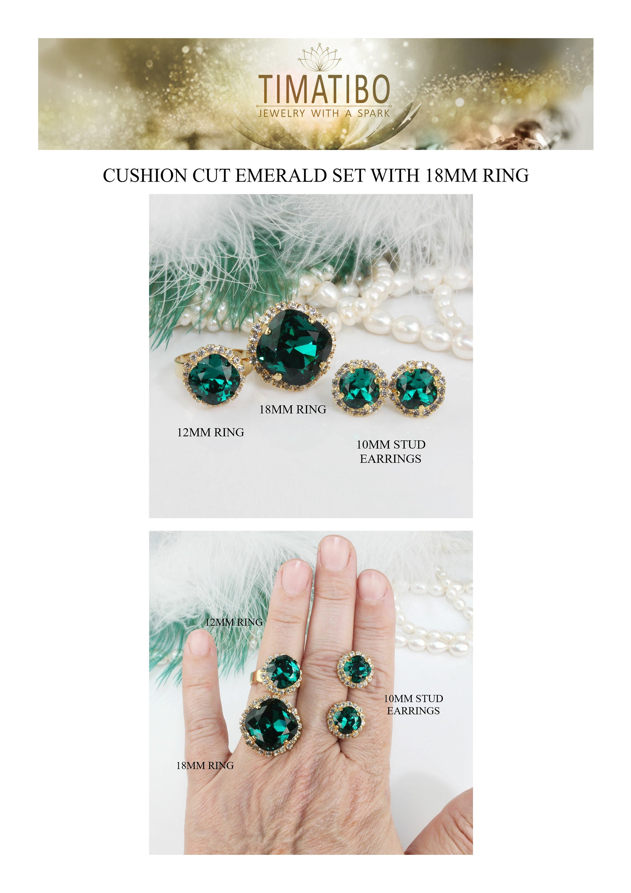 Square Aquamarine Ring, Cocktail Ring, Light Blue Crystal Ring, March ...