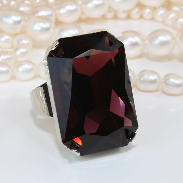 Burgundy Ring - Etsy