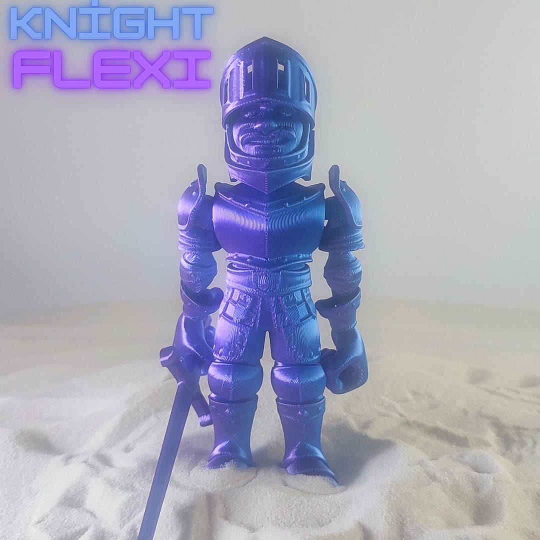 Flexible Articulated 3D Printed Knight – Medieval Desk Toy, Posable ...