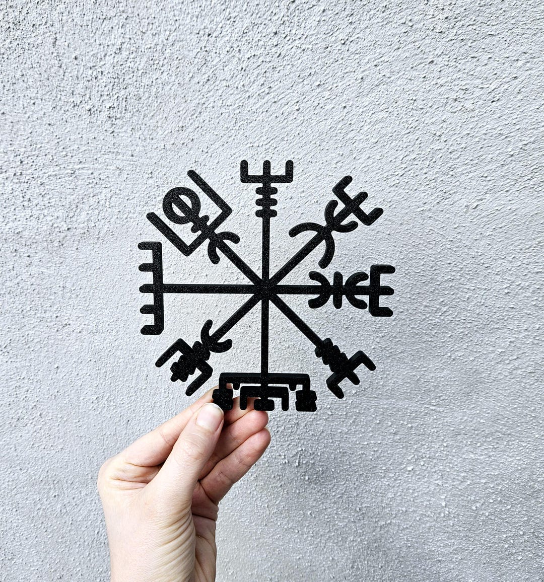 Vegvisir Viking Symbol, 3D Printed Pagan Heathen Altar Decoration Wall ...