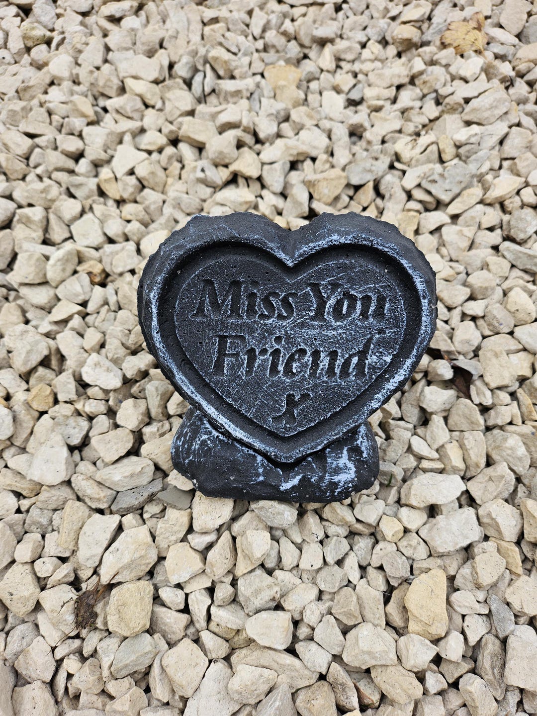 Concrete Friend Memorial Plaque: Garden Grave Decoration Memory ...
