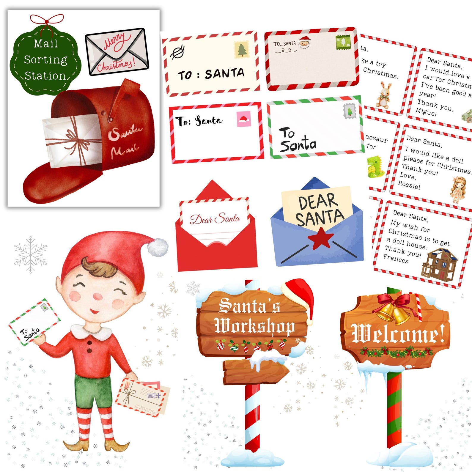 Santa's Workshop Dramatic Play,christmas Pretend Play, Christmas Fun ...