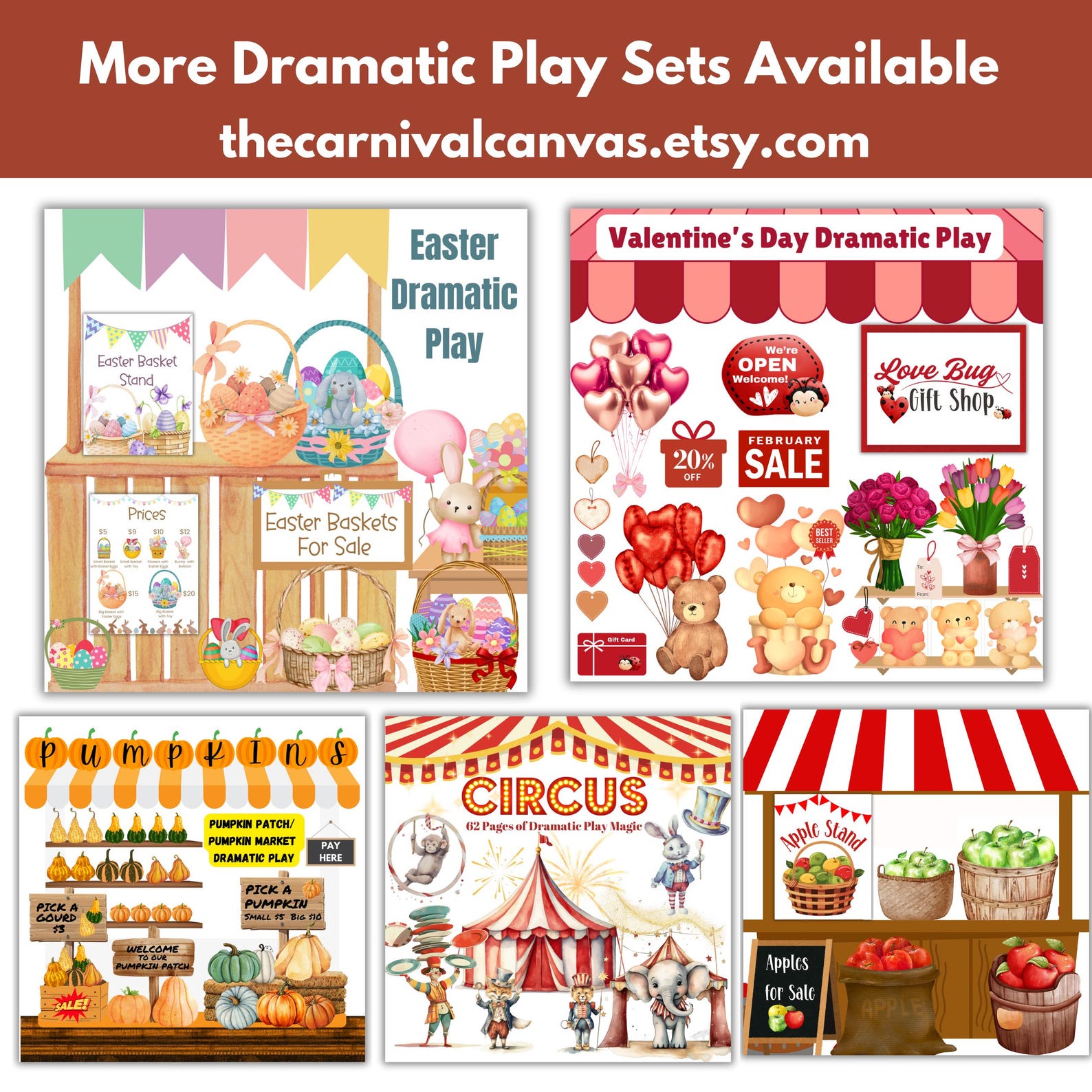 Valentine's Dramatic Play, Valentine's Activity for Kids, Bakery ...