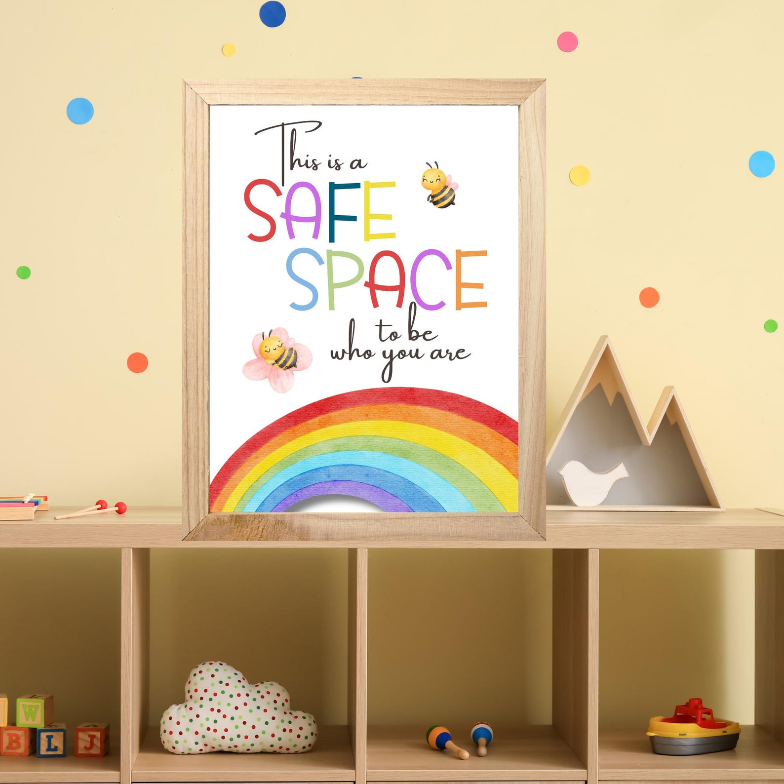 This is a Safe Space to Be Who You Are, Safe Space, Rainbow Poster ...