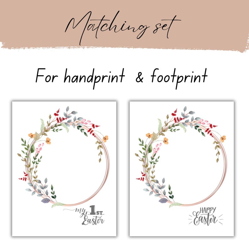Easter Footprint and Handprint Art - Baby First Easter Memento, DIY ...