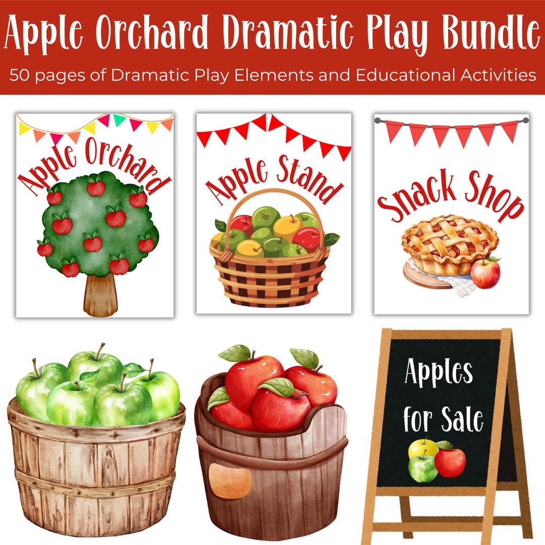 Apple Orchard Dramatic Play, Pretend Play, Imaginative Play, Preschool ...