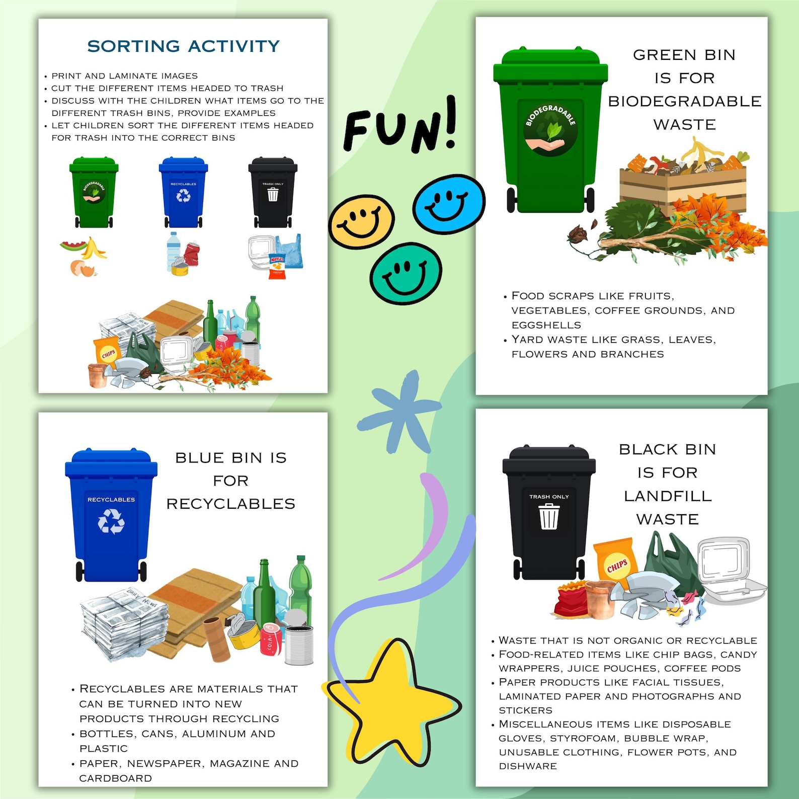 Earth Day Preschool & Kinder Activities L Recycling Dramatic Play L ...