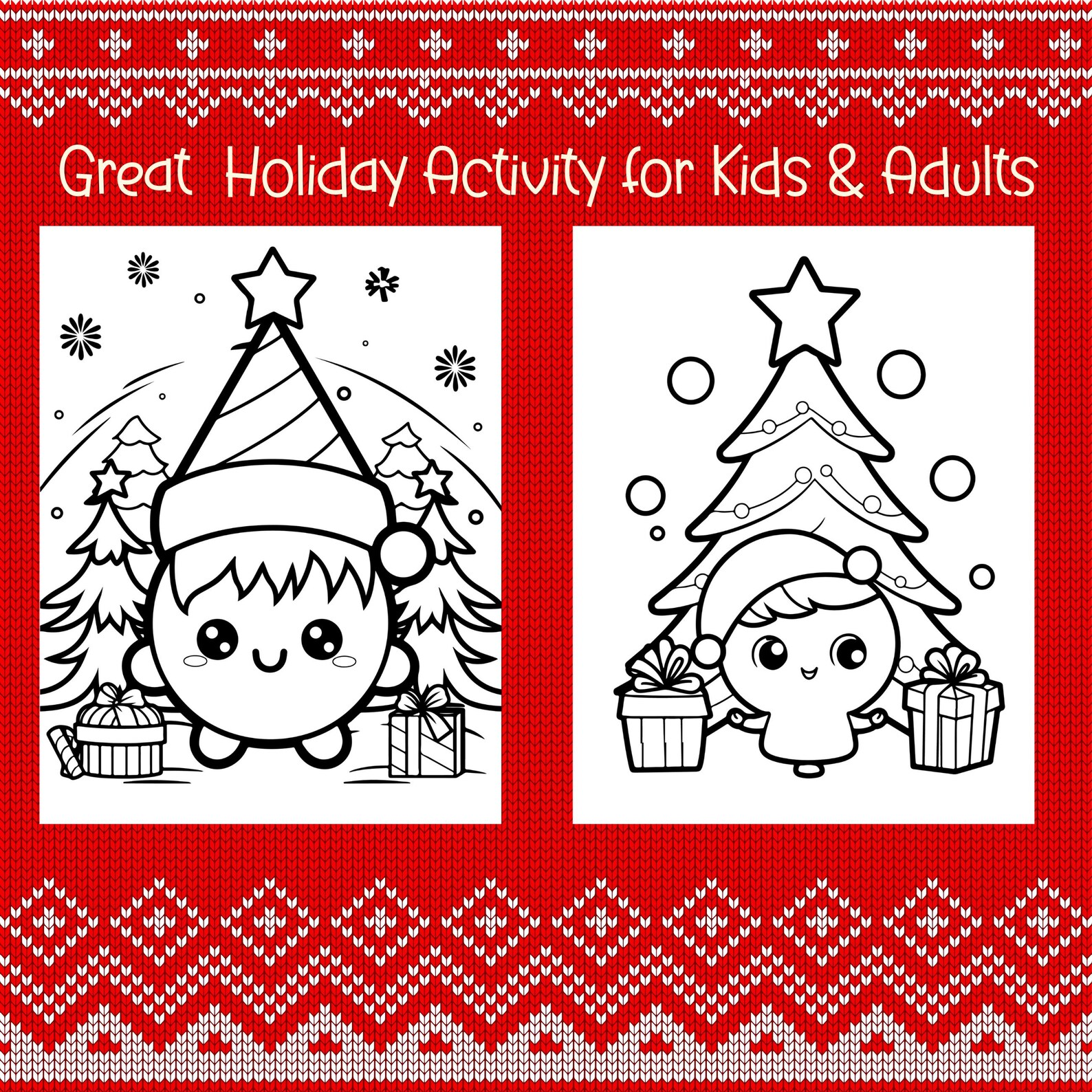 Christmas Coloring Pages, Easy Preschool Christmas Craft, Christmas Fun ...