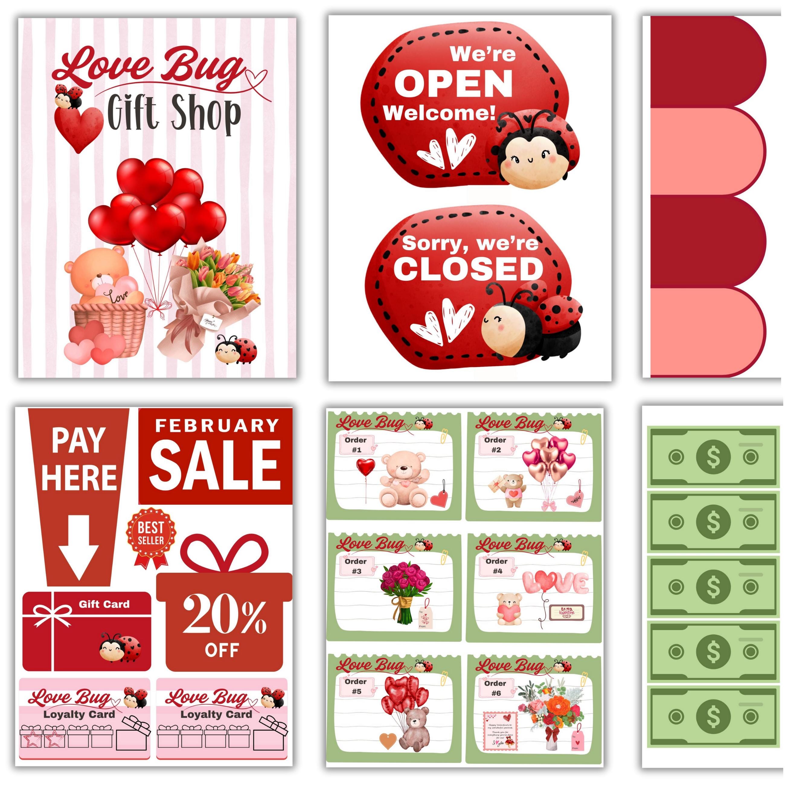 Valentines Dramatic Play, Flower Shop Dramatic Play, Gift Shop Pretend ...