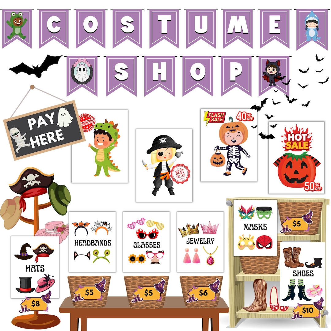 Halloween Dramatic Play, Costume Shop, Clothing Store, Imaginative Play ...
