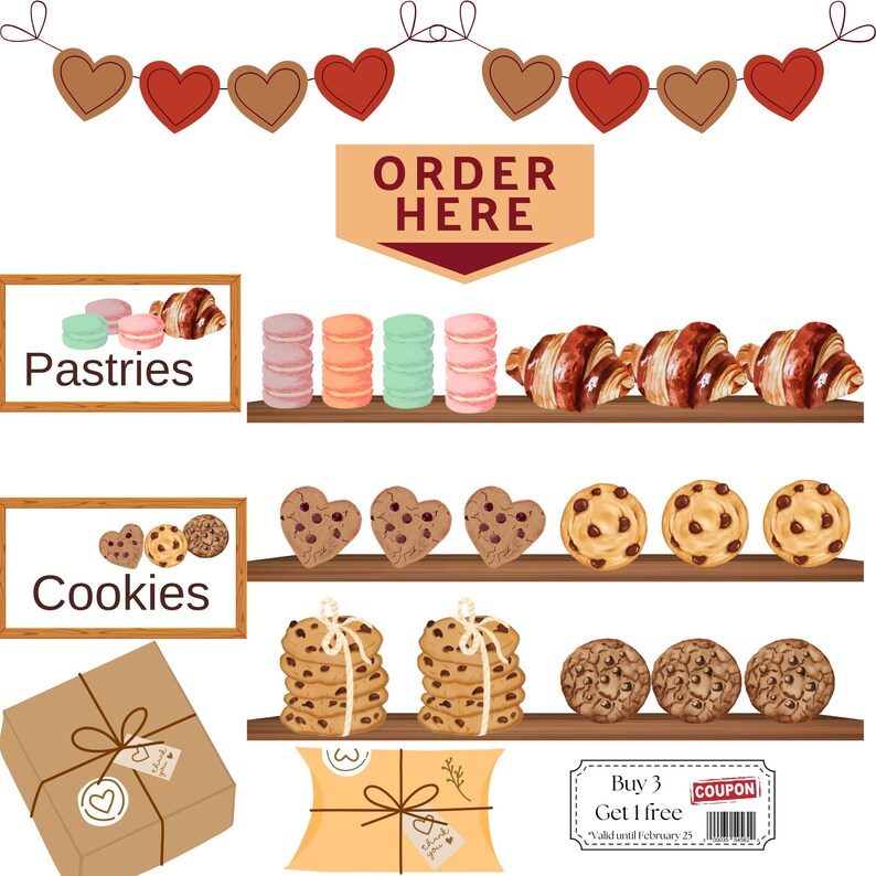 Valentine's Dramatic Play, Valentine's Activity for Kids, Bakery ...