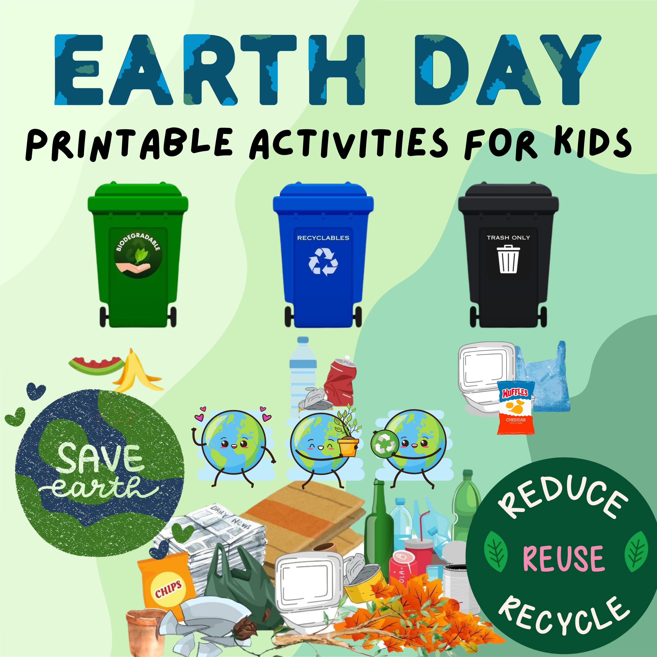 Earth Day Preschool & Kinder Activities L Recycling Dramatic Play L ...