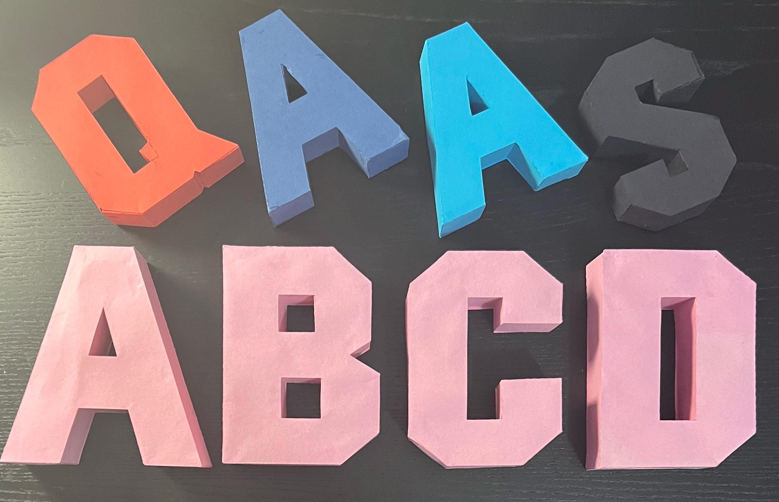 Customizable 3D Letters and Numbers Differents Colors and Sizes ...